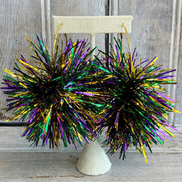 Mardi Gras Pom Pom Earring – jeantherapy