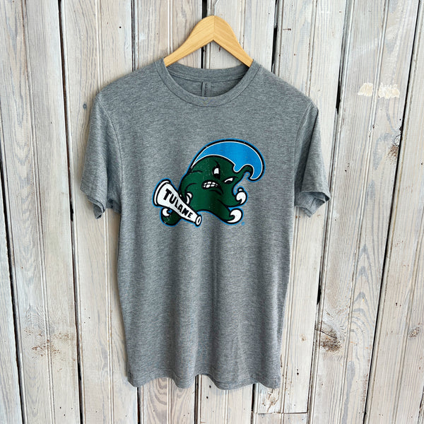 JT x Tulane Angry Wave Tee-hea grey – jeantherapy